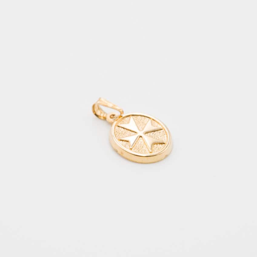 Solid Yellow Gold Maltese Cross - Ave Maria Jewellery